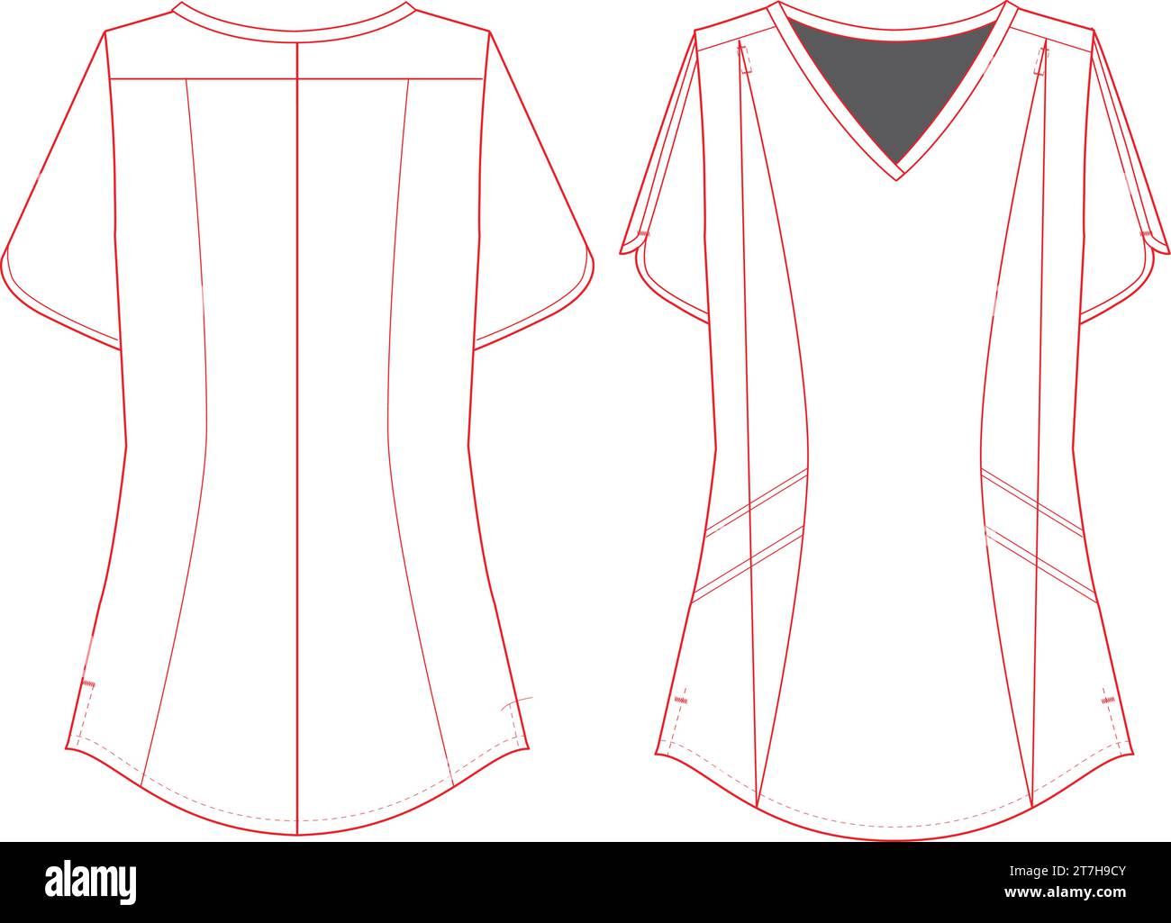 Medical Scrub Suit Design Template Stock Vector Image & Art - Alamy