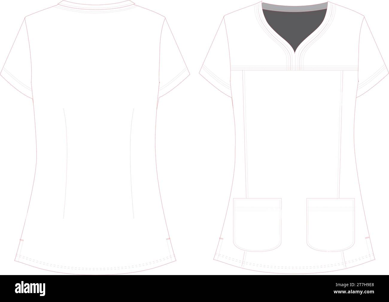 Medical Scrub Suit Design Template Stock Vector Image & Art - Alamy