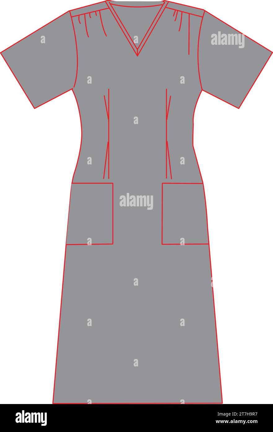 Medical Scrub Suit Design Template Stock Vector Image & Art - Alamy