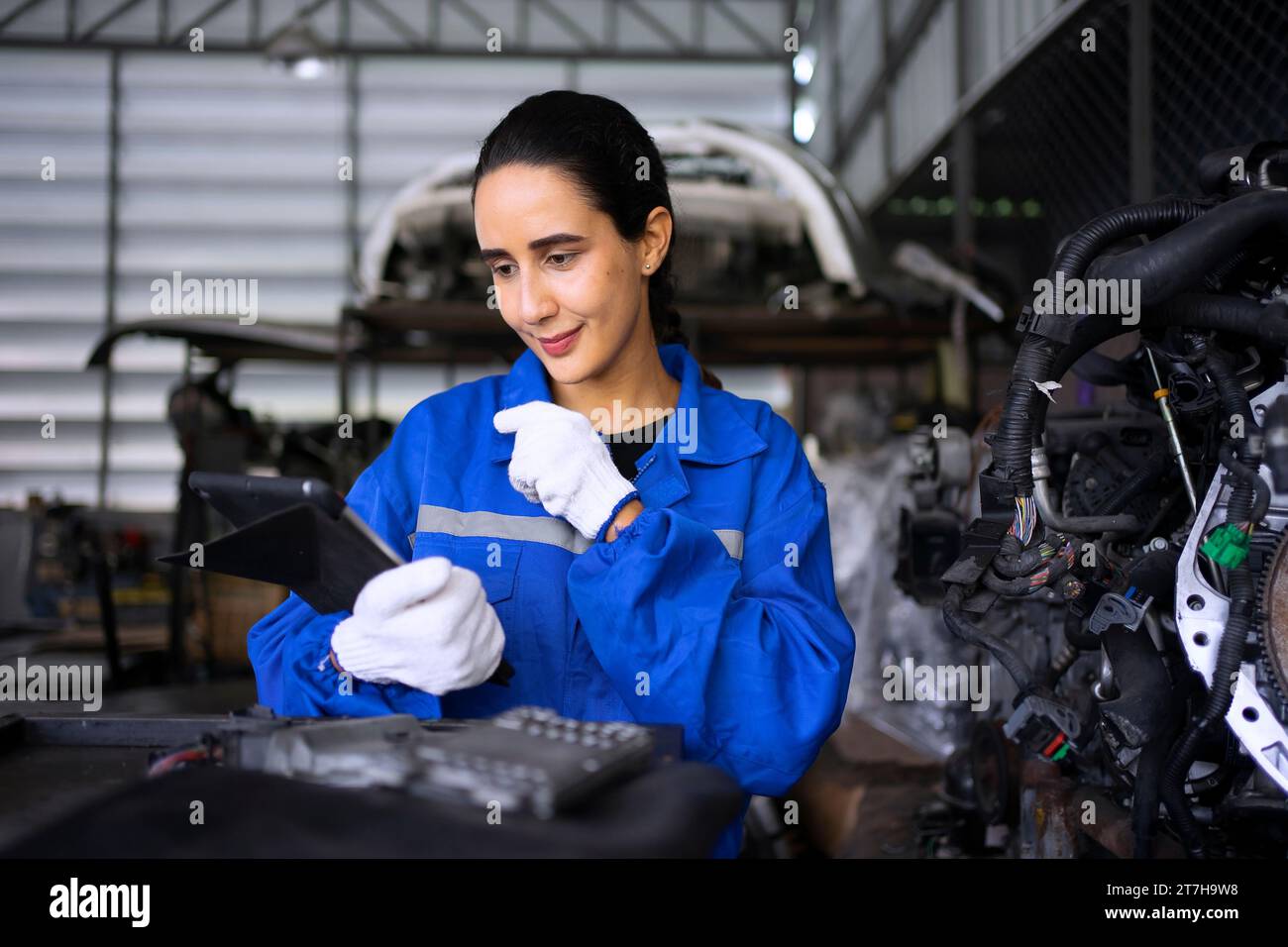 Mechanic work at auto repair shop. Small business and engineering ...