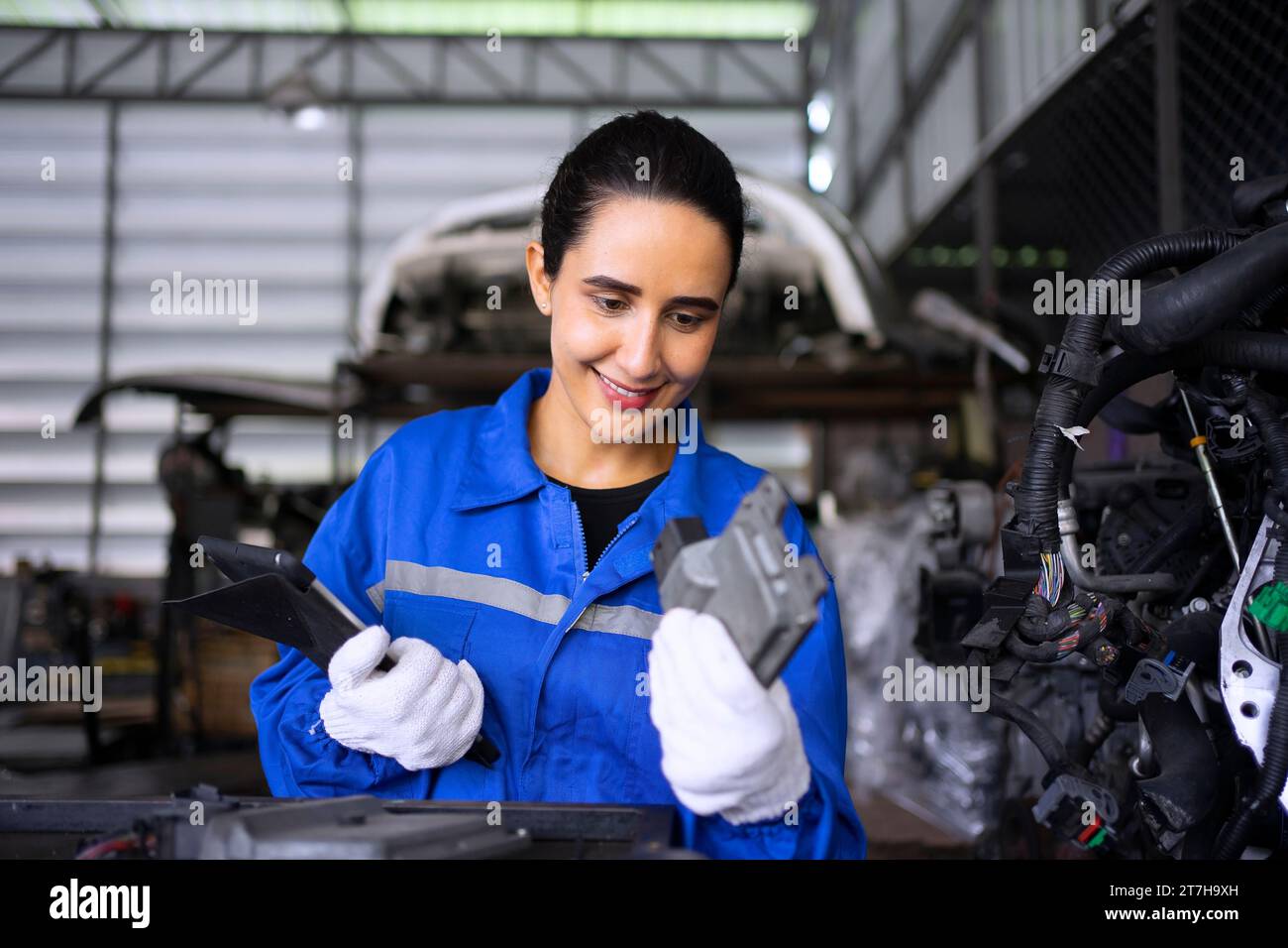 Mechanic work at auto repair shop. Small business and engineering ...