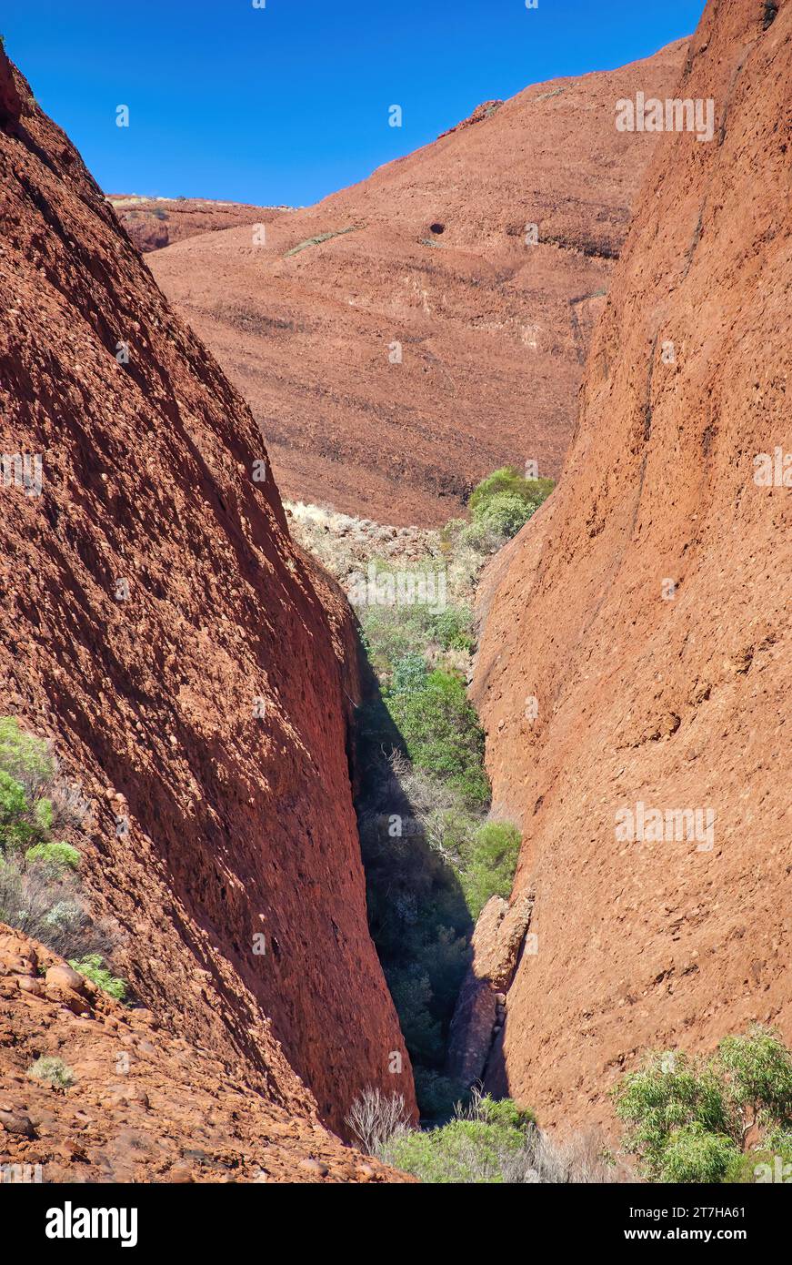 Mountains of Australian Outback under a blue sky - Northern Territory ...