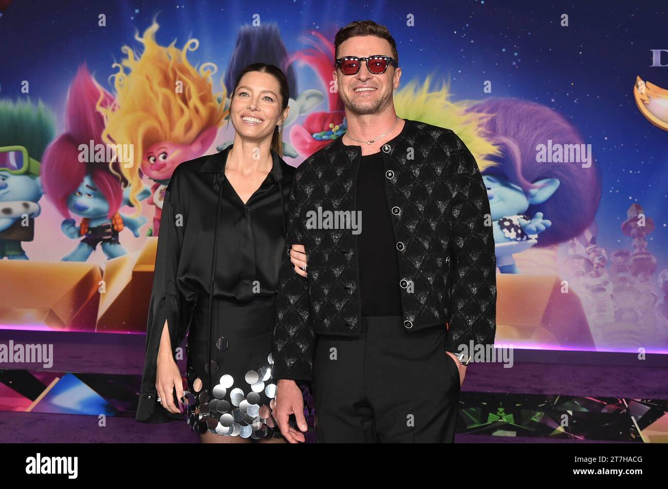 Jessica Biel, left and 111Justin Timberlake arrive at the premiere of ...