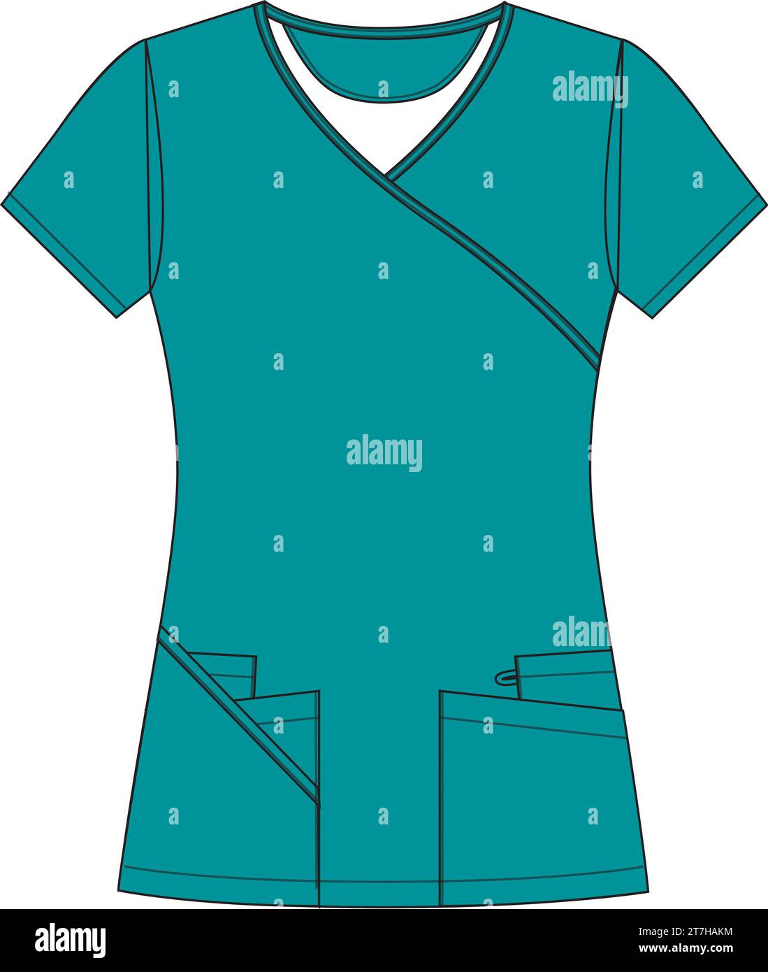 Medical Scrub Suit Design Template Stock Vector Image & Art - Alamy