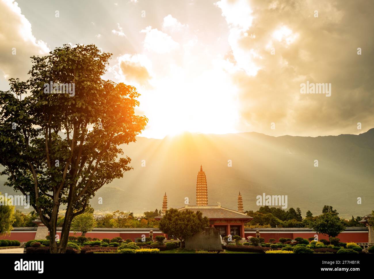 Chongsheng temple Three Pagodas in Dali city Yunnan provice, China ...