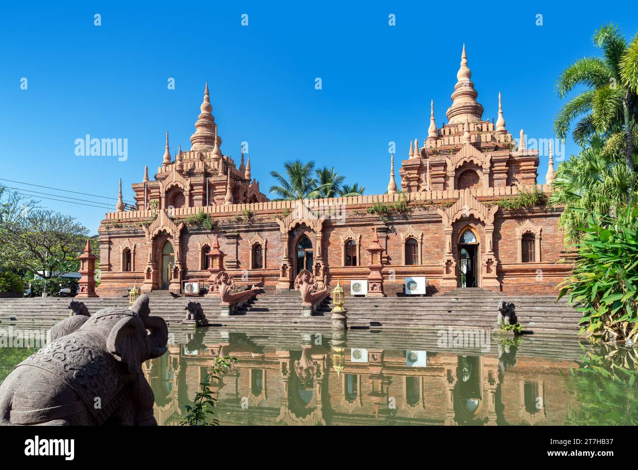 Dai-style architecture in Xishuangbanna, Yunnan, China Stock Photo - Alamy