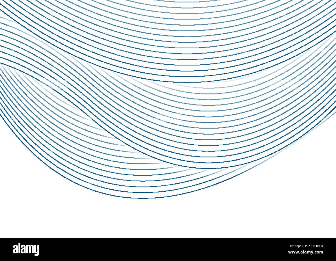 Blue minimal wavy lines abstract futuristic tech background. Vector digital art design Stock ...