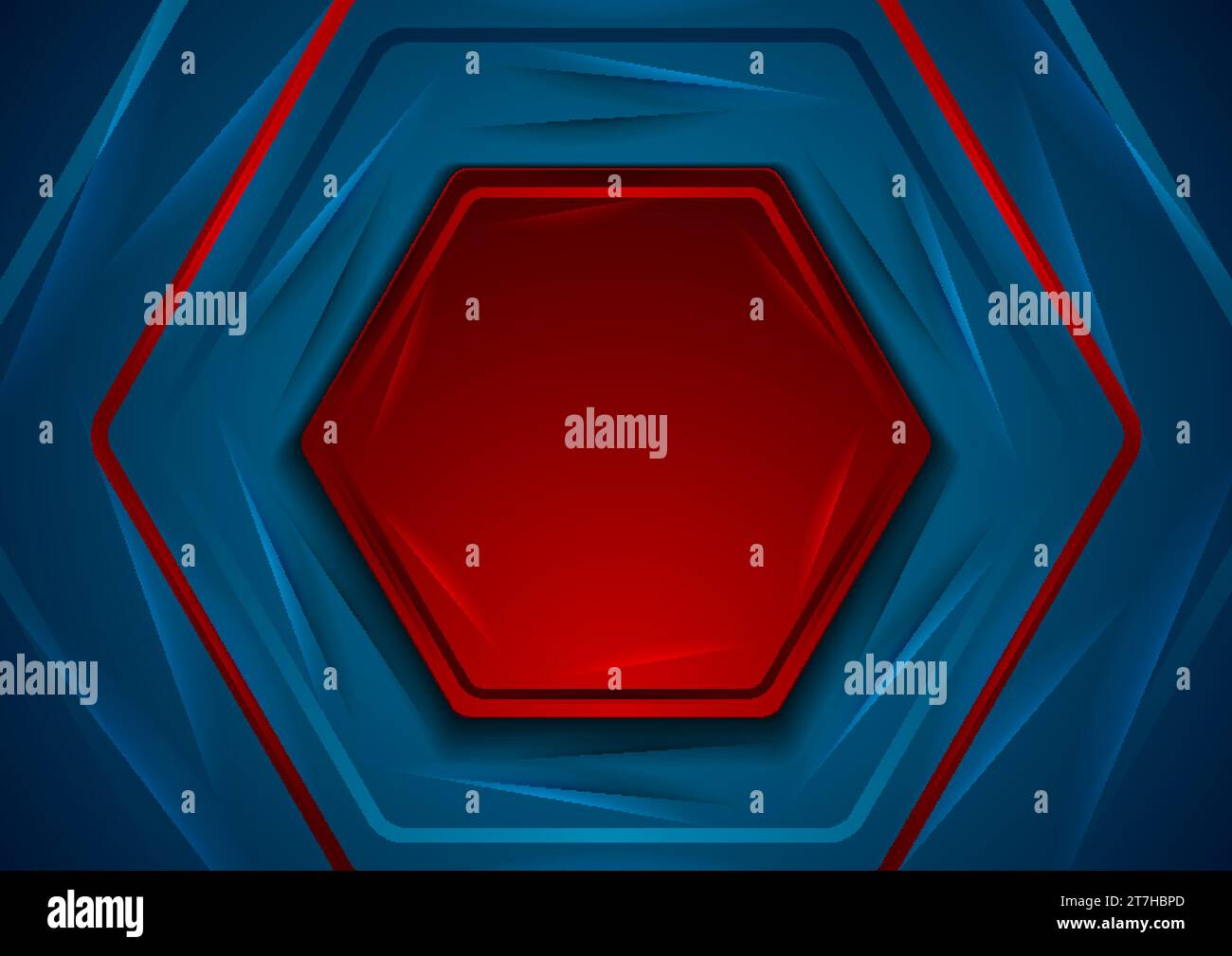 Blue and red shiny glossy hexagons abstract geometry background ... Blue and red shiny glossy hexagons abstract geometry background ...