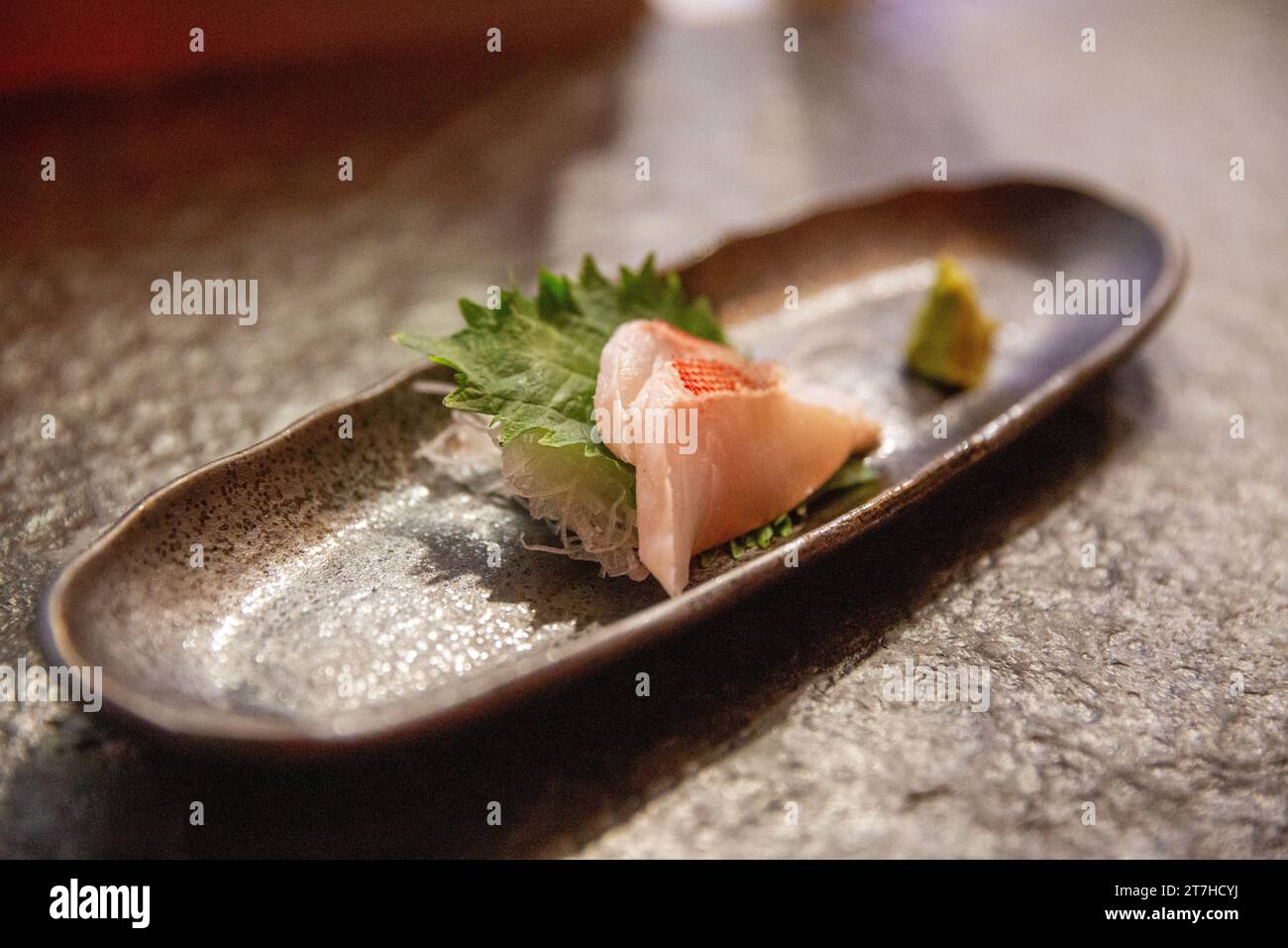 Stripped sea bass sashimi hi-res stock photography and images - Alamy