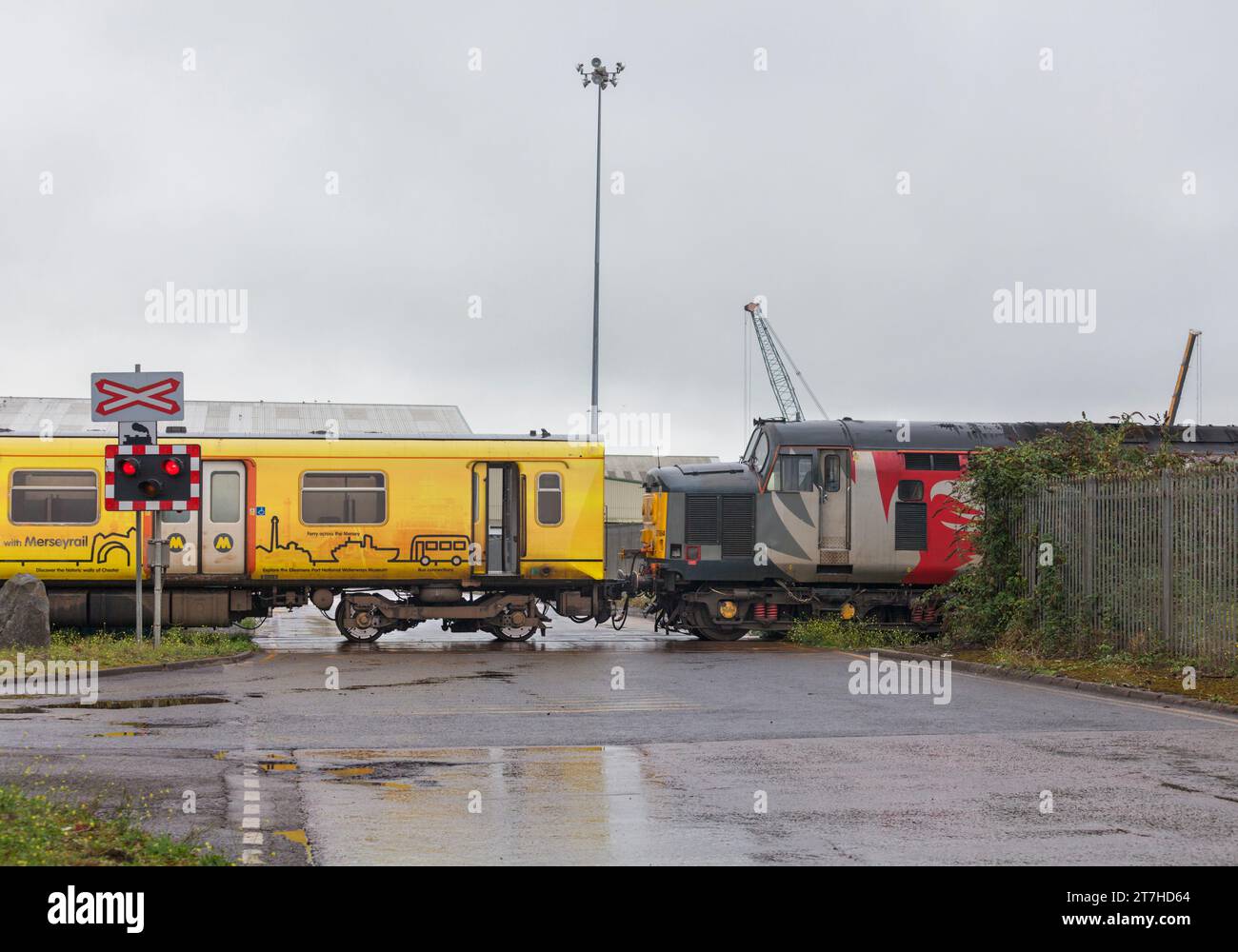 Rail Operations Group class 37 locomotive shunting scrap Merseyrail ...