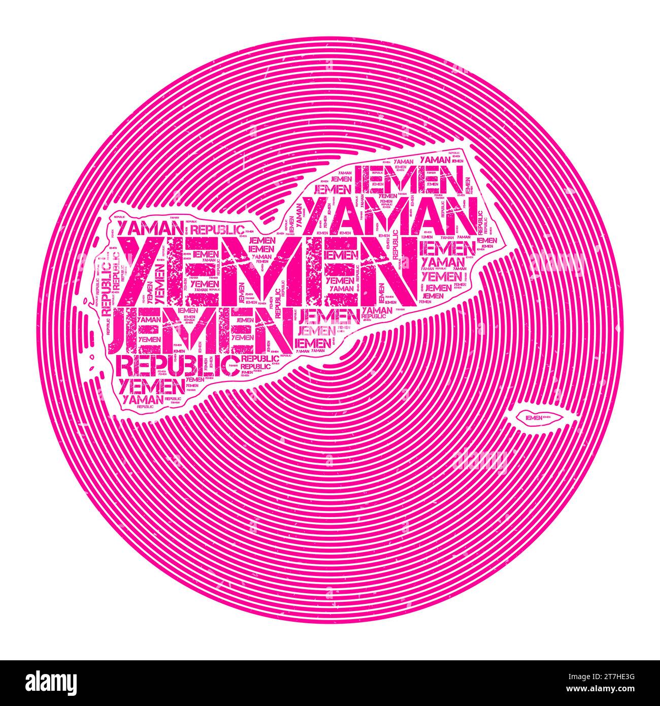 Yemen vector image. Country round logo design. Yemen poster in circular ...