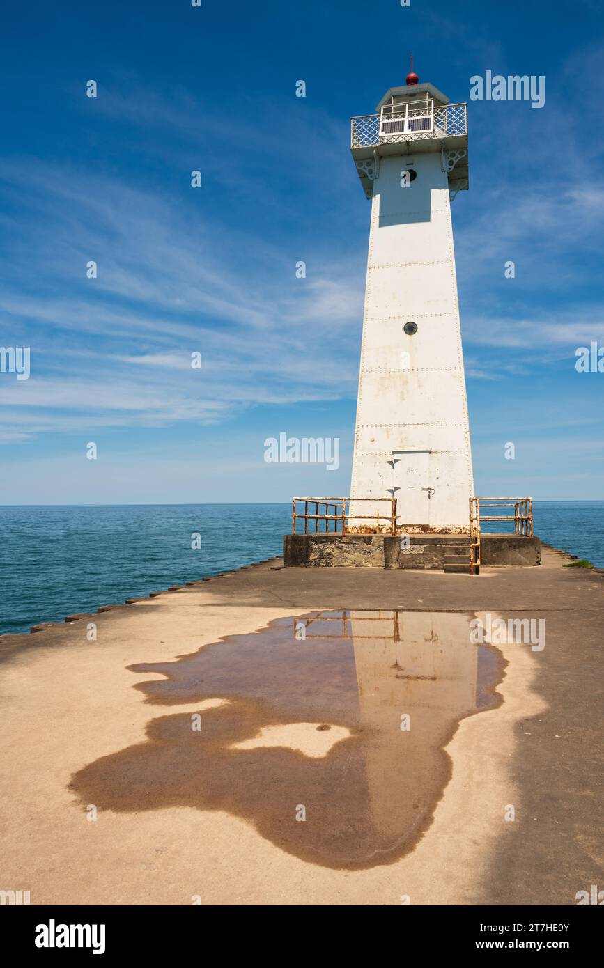 Sodus Point Lighthouse at Lake Ontario, New York Stock Photo - Alamy