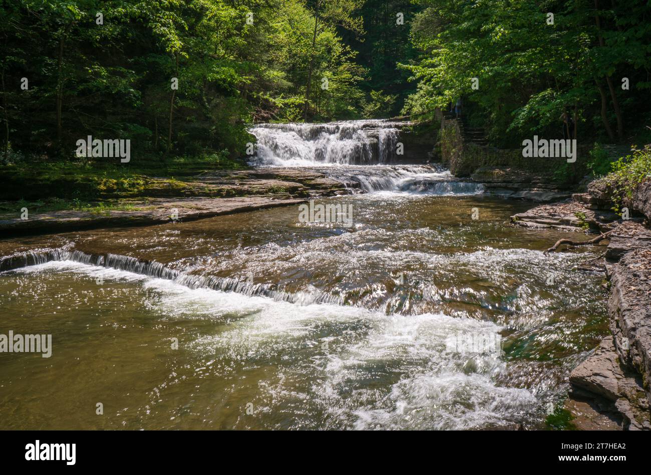 A Waterfall at Robert H. Treman State Park in Upstate New York Stock ...