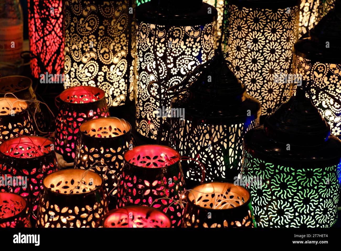 Different light are sell in light market in Pune for diwali decoration ...