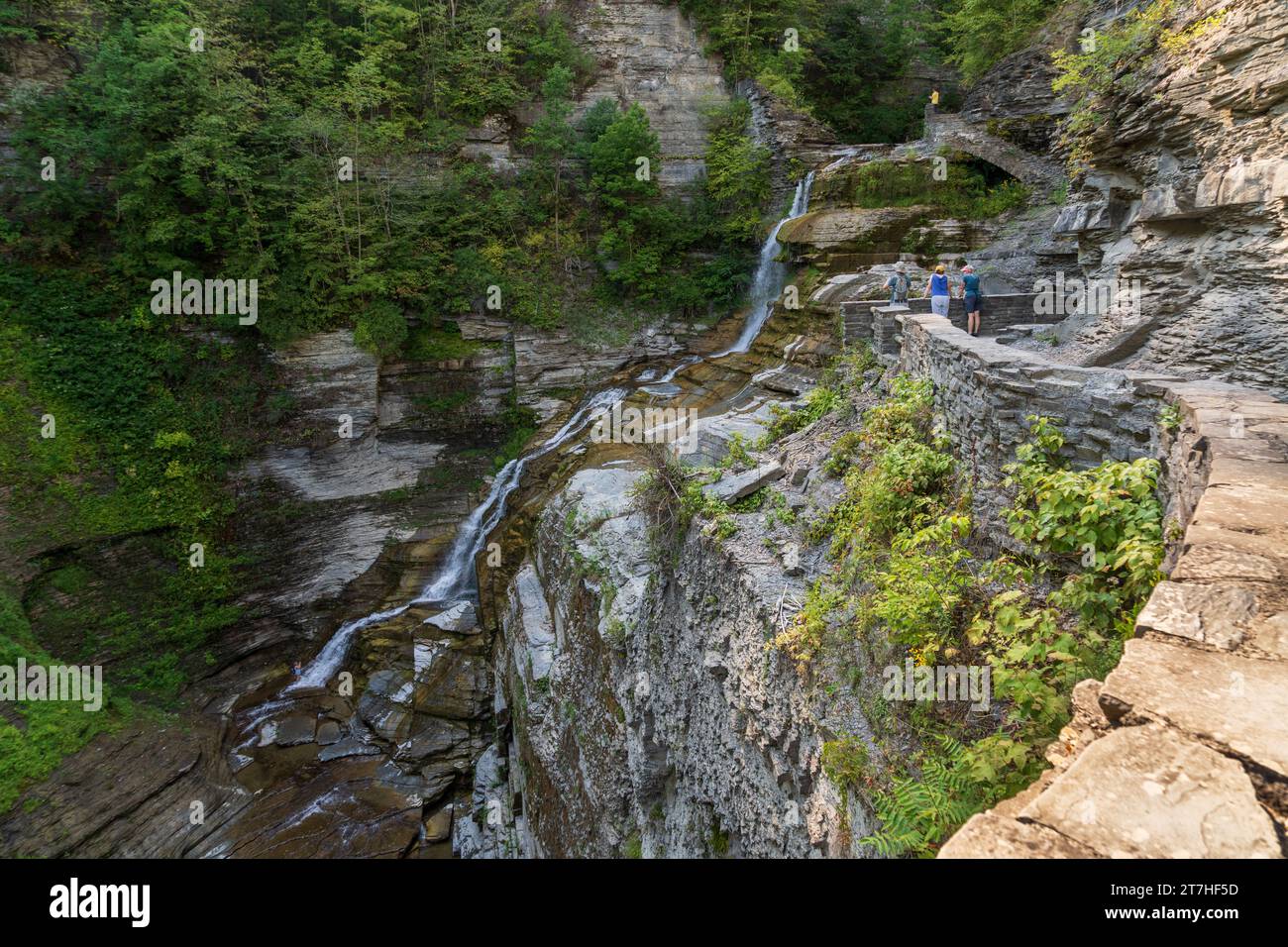 A Waterfall at Robert H. Treman State Park in Upstate New York Stock ...