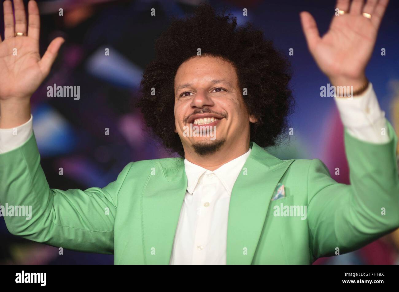 Eric Andre arrives at the premiere of "Trolls Band Together" on ...