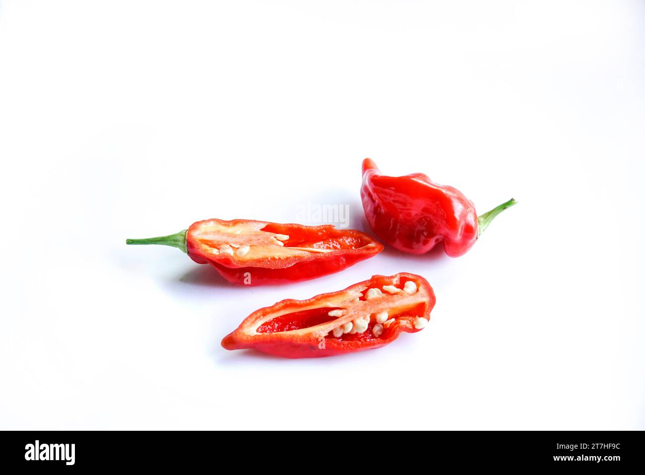 RED CHILLY WHITE BACKGROUND Stock Photo - Alamy