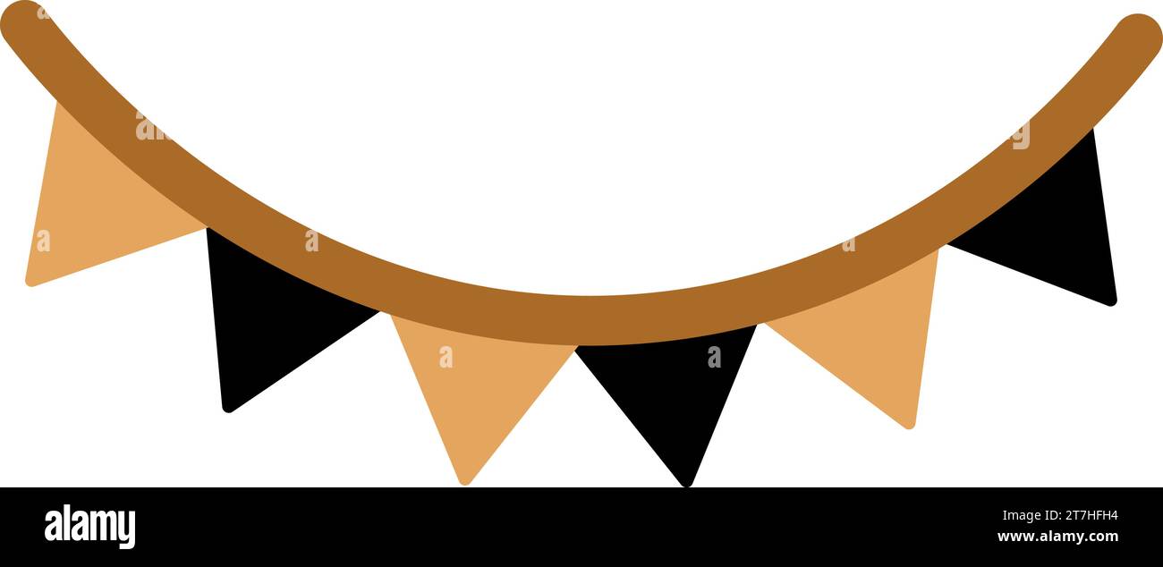 Luxury symbol of garland on string with multi colored flags. Christmas ...