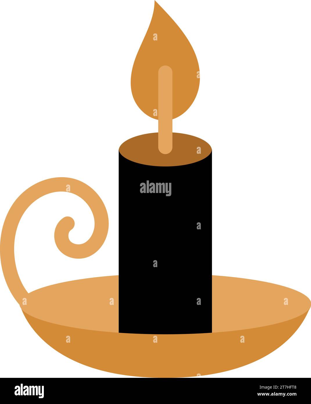 Candle in boho style Stock Vector Images - Alamy