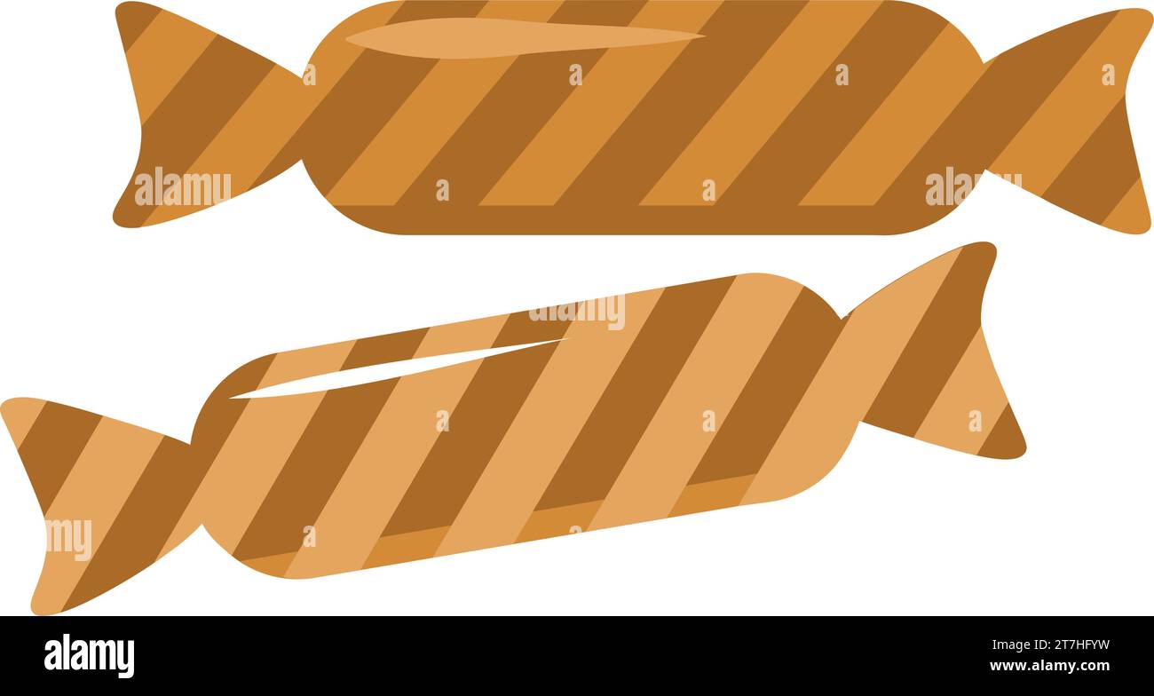 Luxury symbol of candy lollipops in striped wrapper. Christmas symbol ...