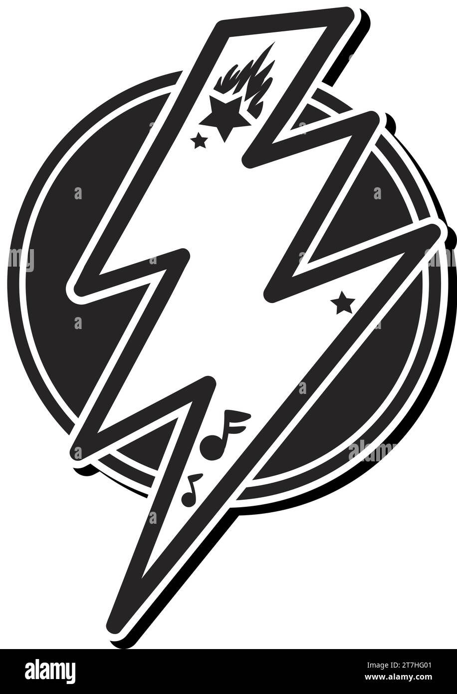 Minimalistic logo emblem of Electric Lightning Discharge. Badge ...
