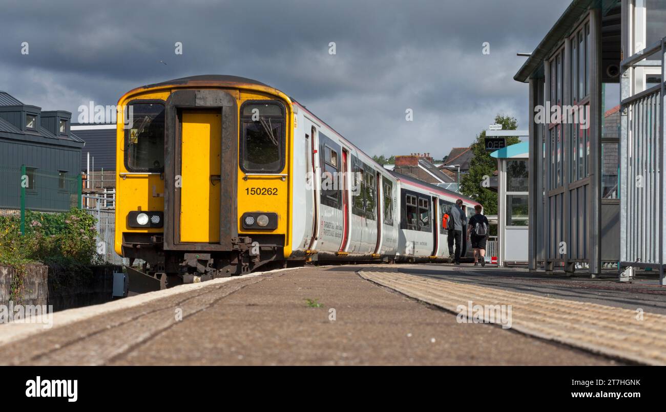 Transport For Wales class 150 Diesel multiple unit train at Merthyr ...