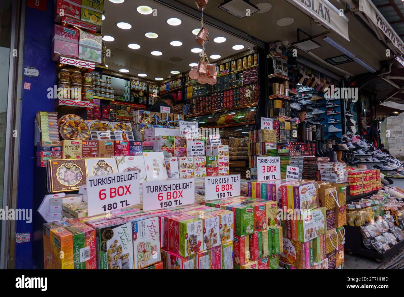 Istanbul, Turkey - October 12, 2023: Turkish delight boxes displayed at ...