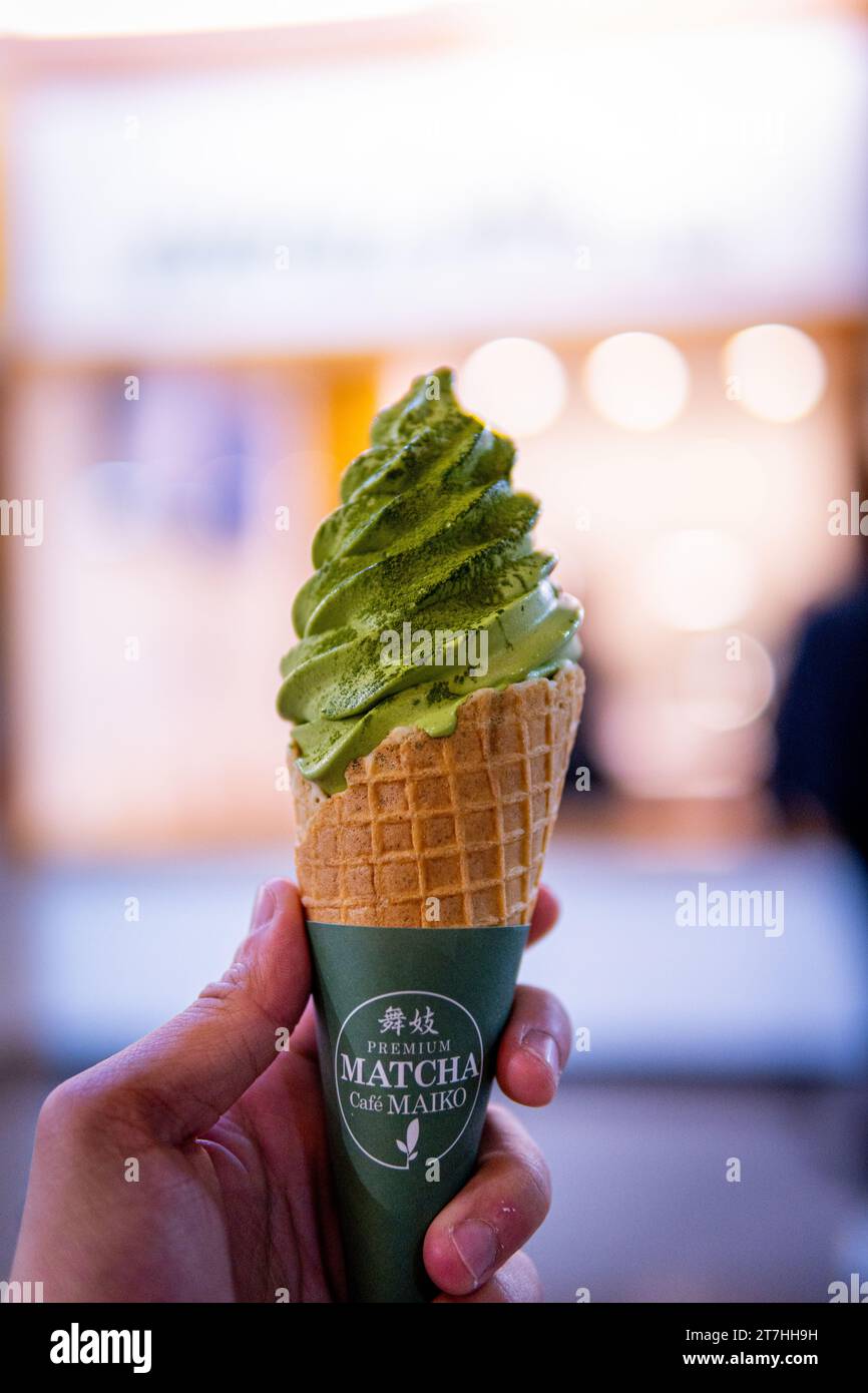 Matcha Ice cream Stock Photo - Alamy