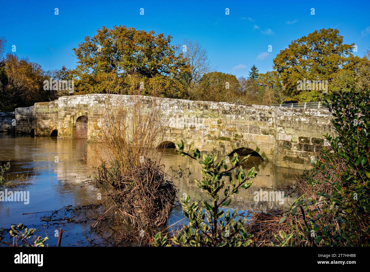 Stopham Bridge, a Grade 1 listed structure, near Pulborough, West ...
