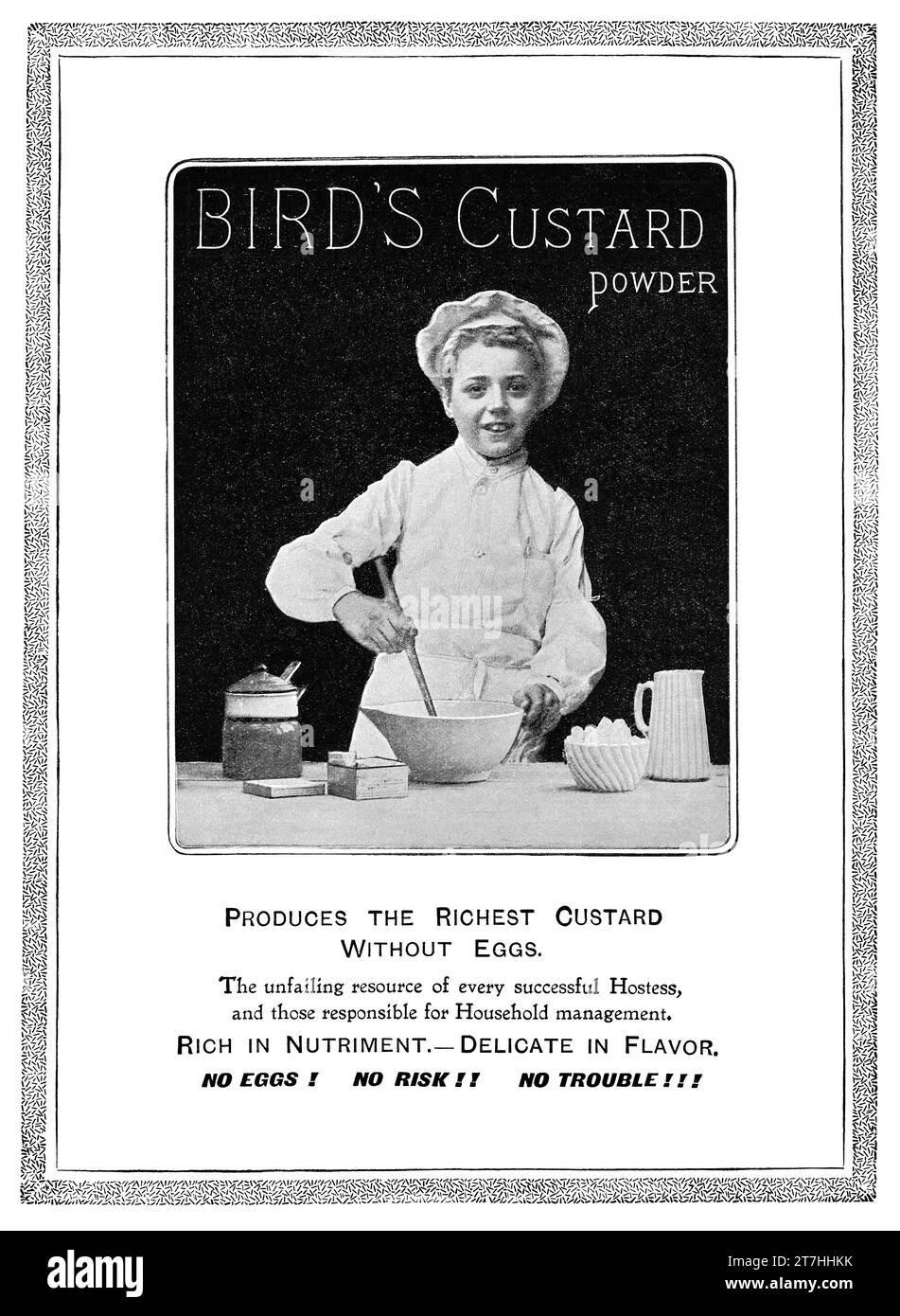 1895 Victorian British advertisement for Bird's Custard Powder Stock ...