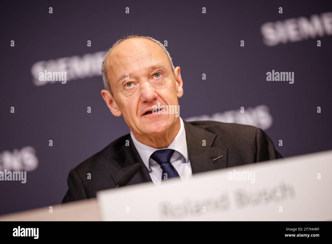 Munich, Germany. 16th Nov, 2023. Roland Busch, CEO of Siemens AG ...