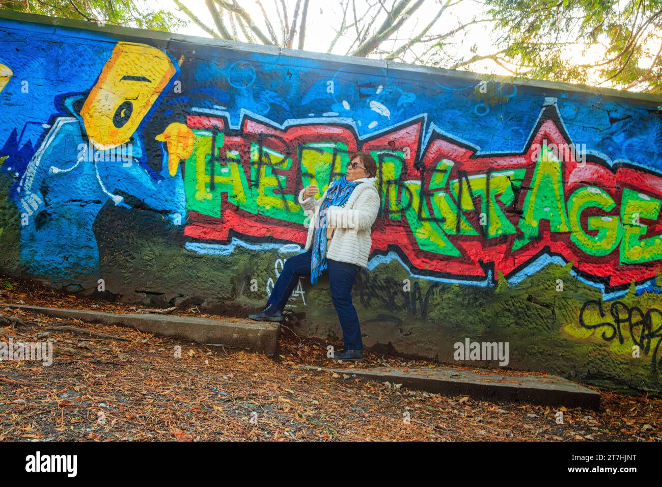 Graffiti in hermiatge park hi-res stock photography and images - Alamy