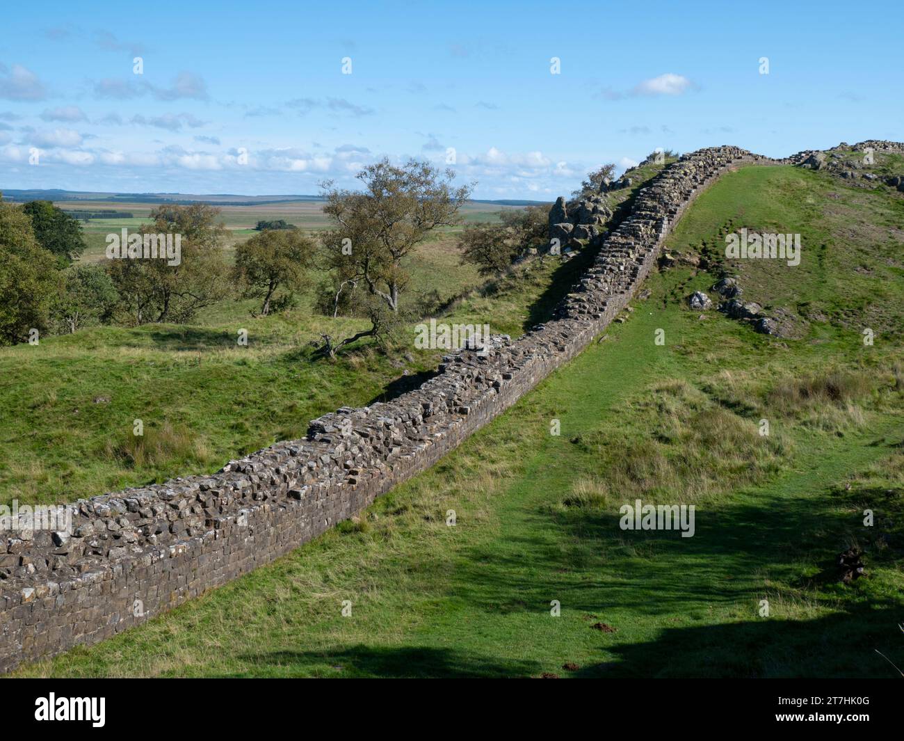 View of Hadrians wall Stock Photo - Alamy