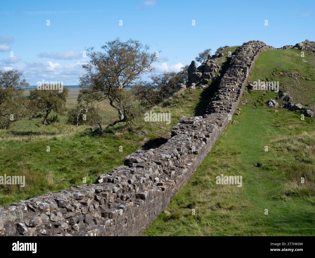 View of Hadrians wall Stock Photo - Alamy
