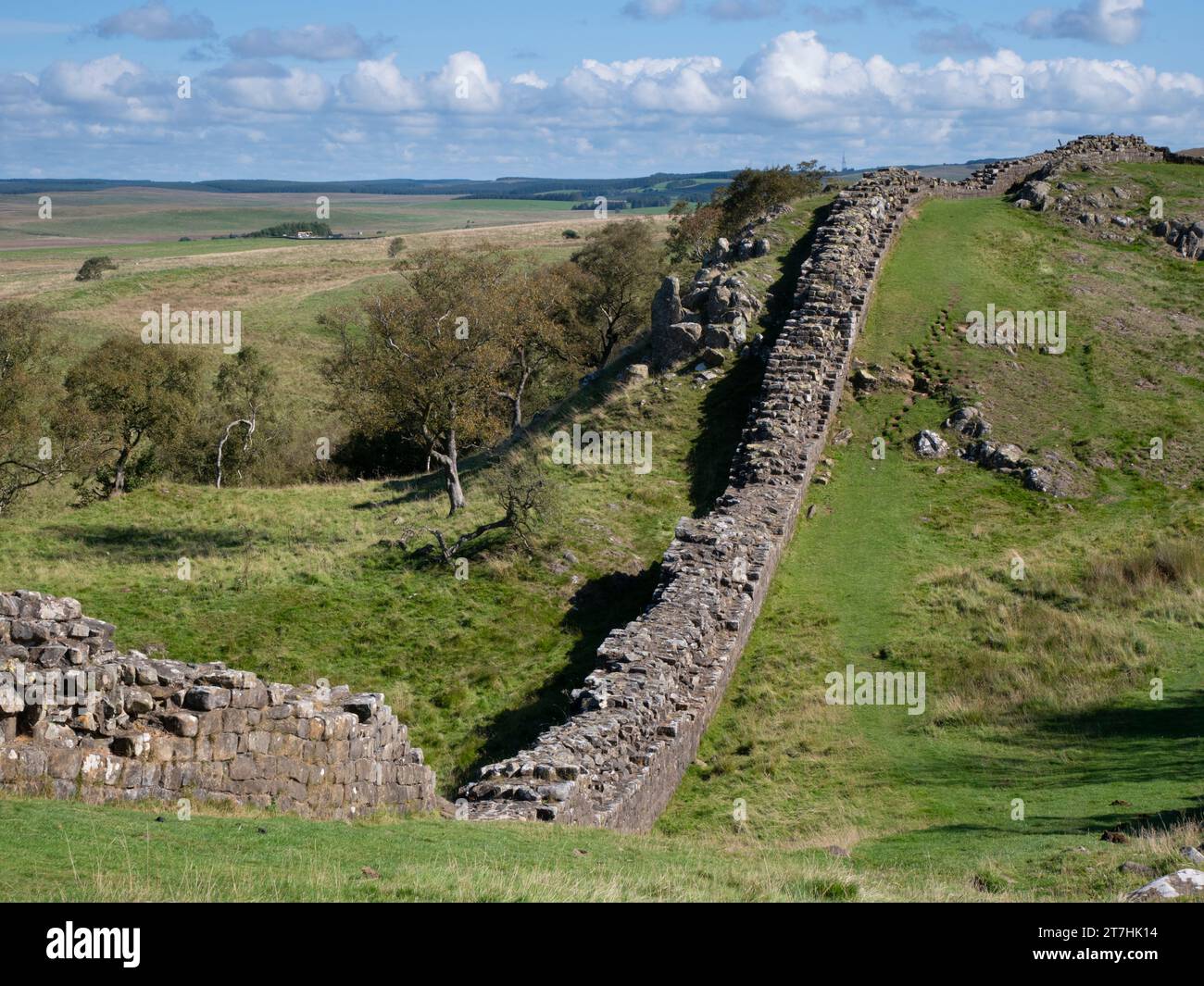 View of Hadrians wall Stock Photo - Alamy
