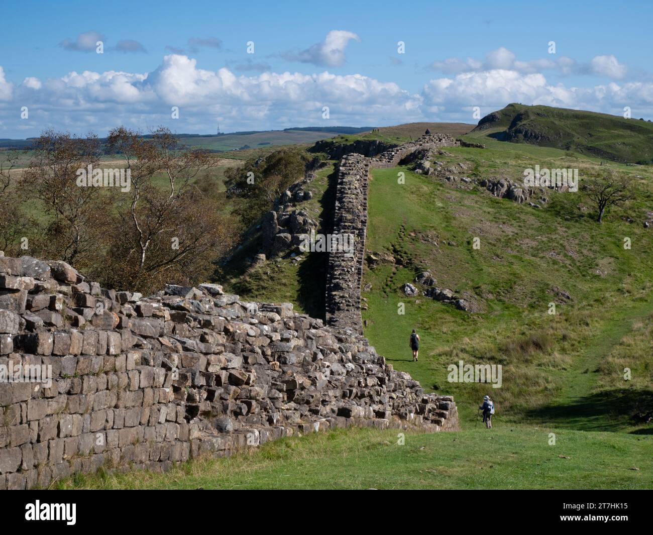 View of Hadrians wall Stock Photo - Alamy