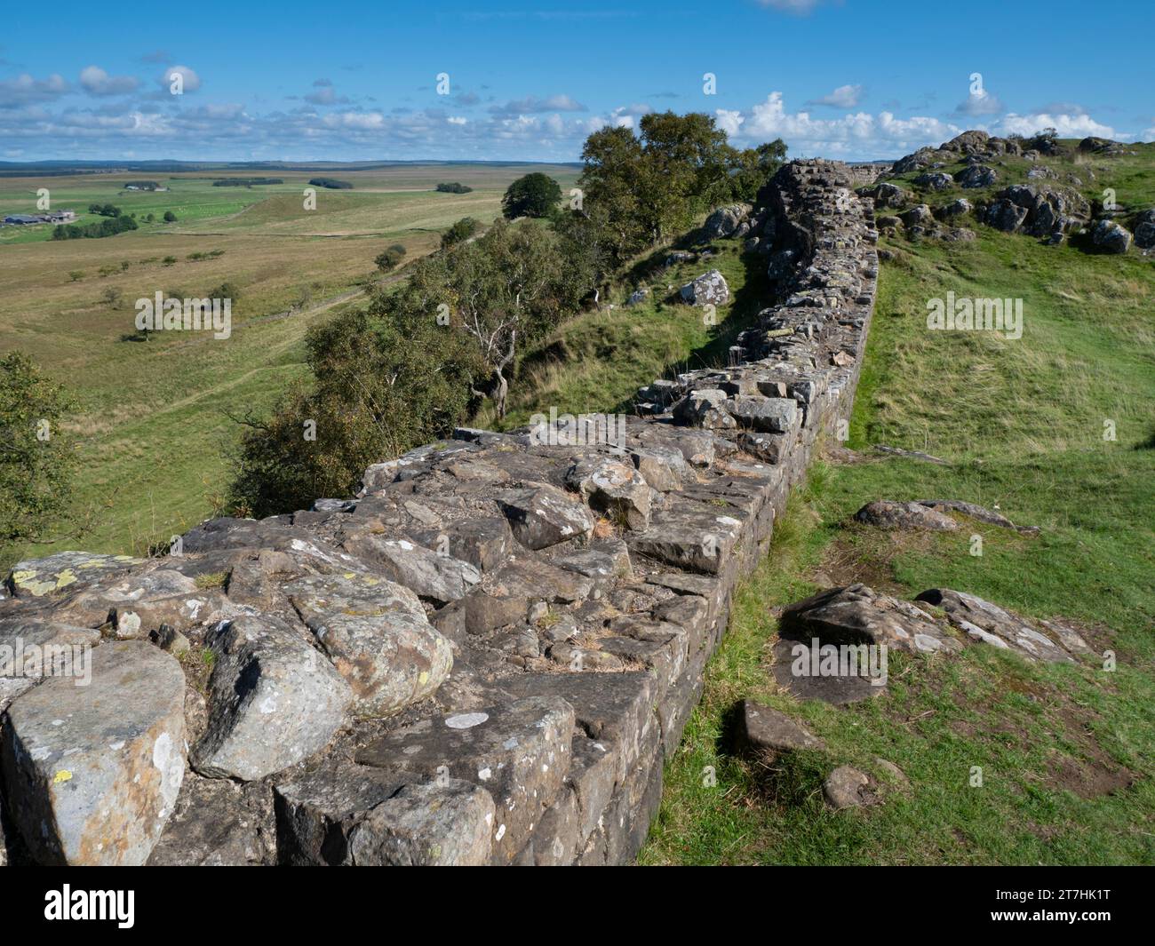 View of Hadrians wall Stock Photo - Alamy