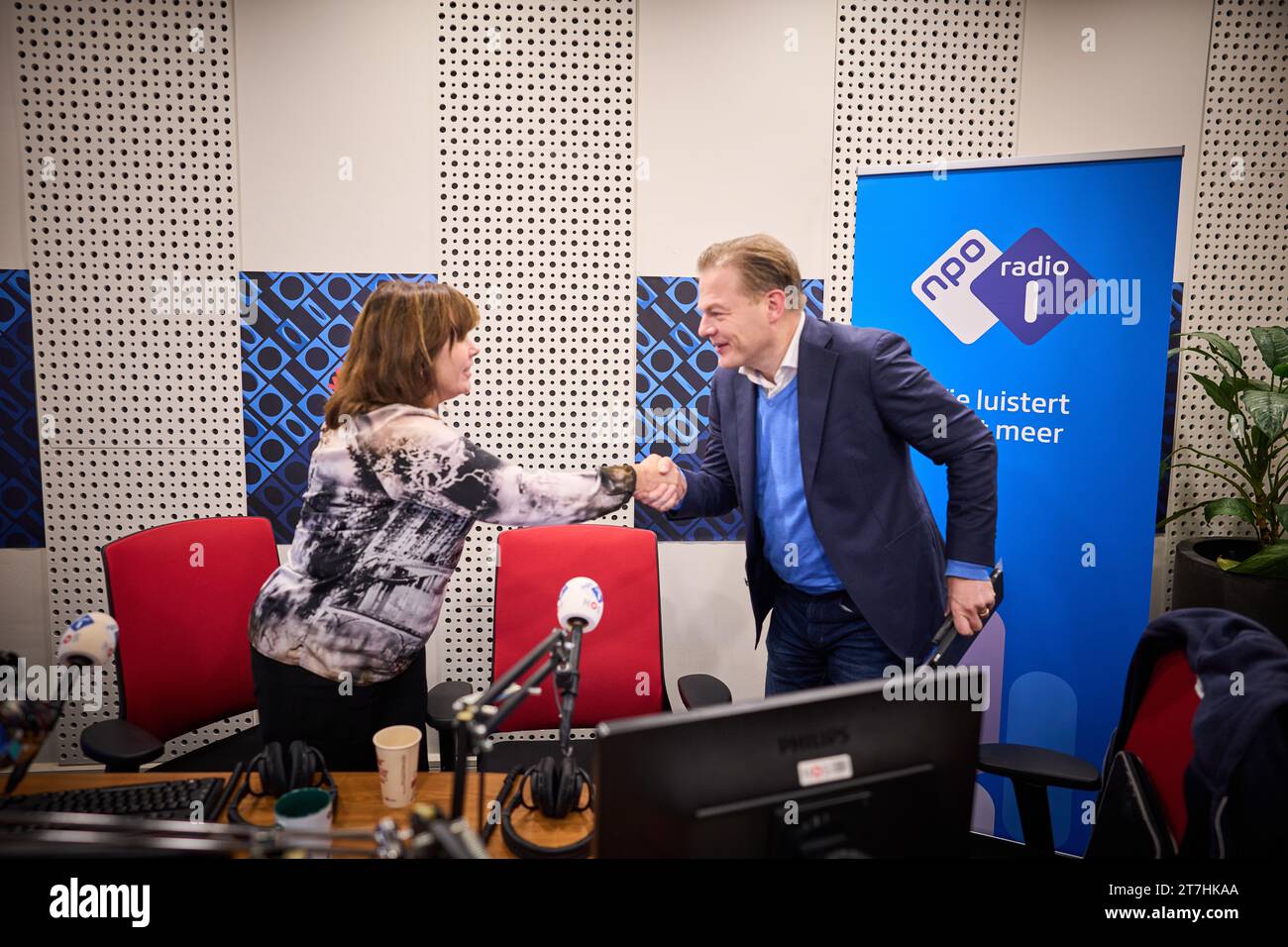THE HAGUE - NSC party leader Pieter Omtzigt during the broadcast of the ...
