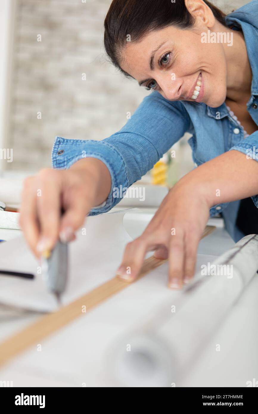 Wallpaper cutter hi-res stock photography and images - Alamy