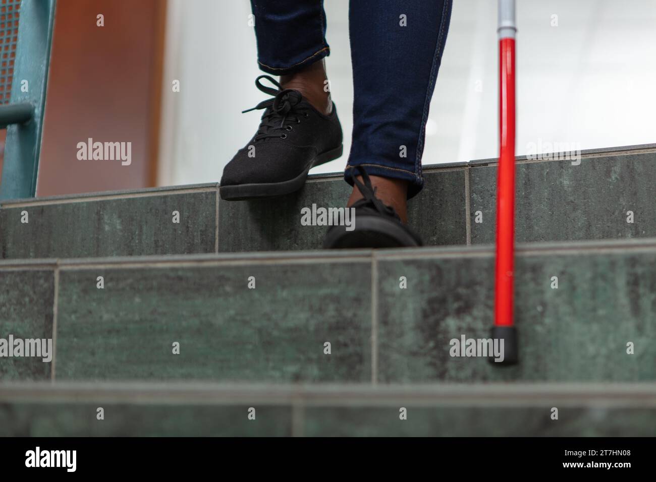 Close up blind man using hi-res stock photography and images - Alamy