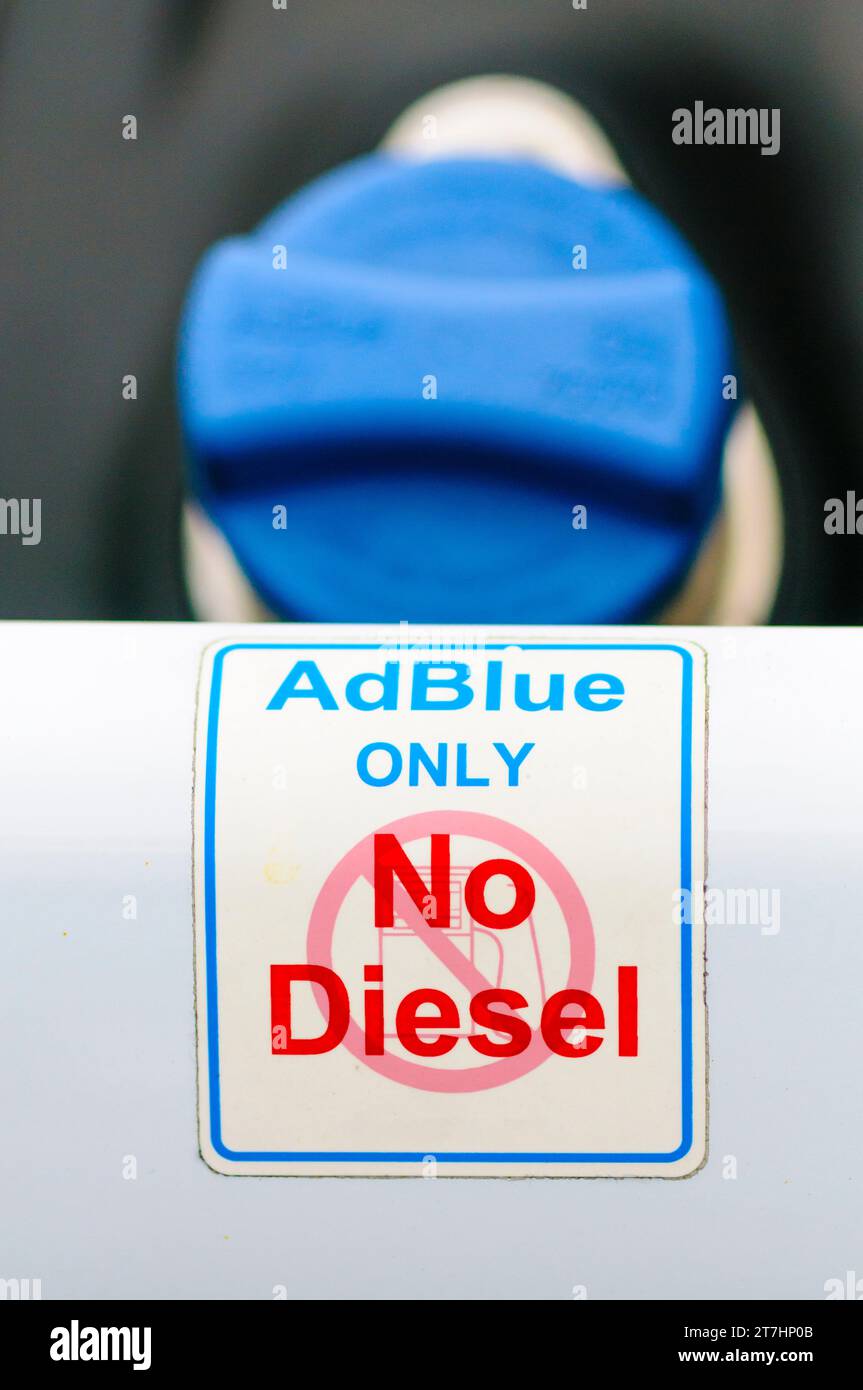 Tank for "Adblue" Diesel Emission Fluid on a lorry/truck Stock Photo ...