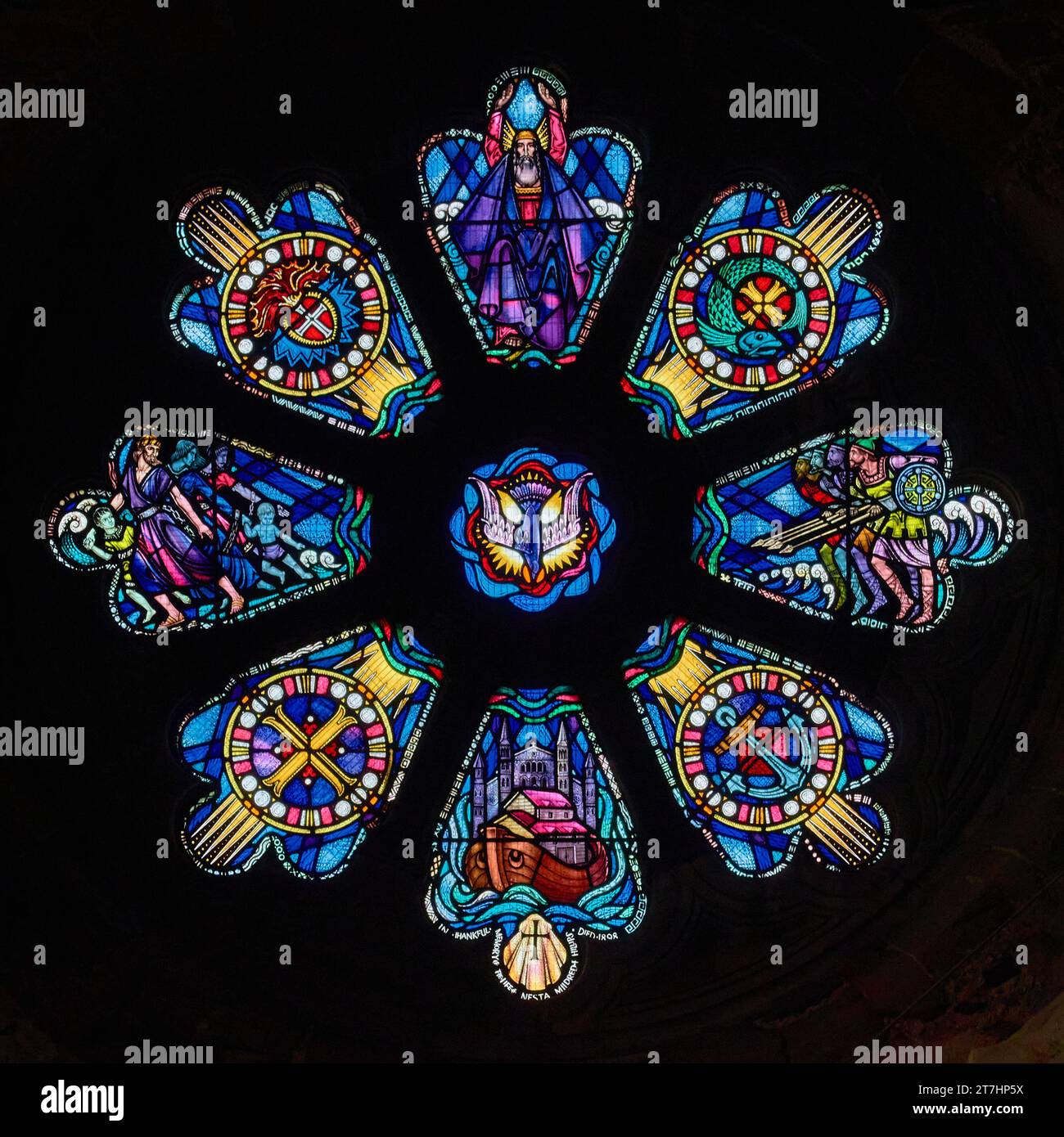 St Davids Stained Glass Stock Photo - Alamy