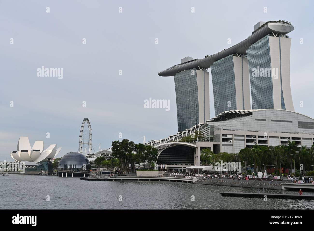 View of Marina Bay Sands, an integrated resort fronting Marina Bay in ...