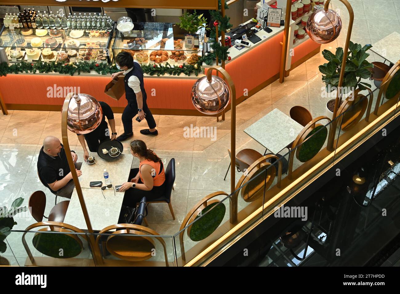 Top view of a bar inside a shopping mall in Singapore Stock Photo - Alamy