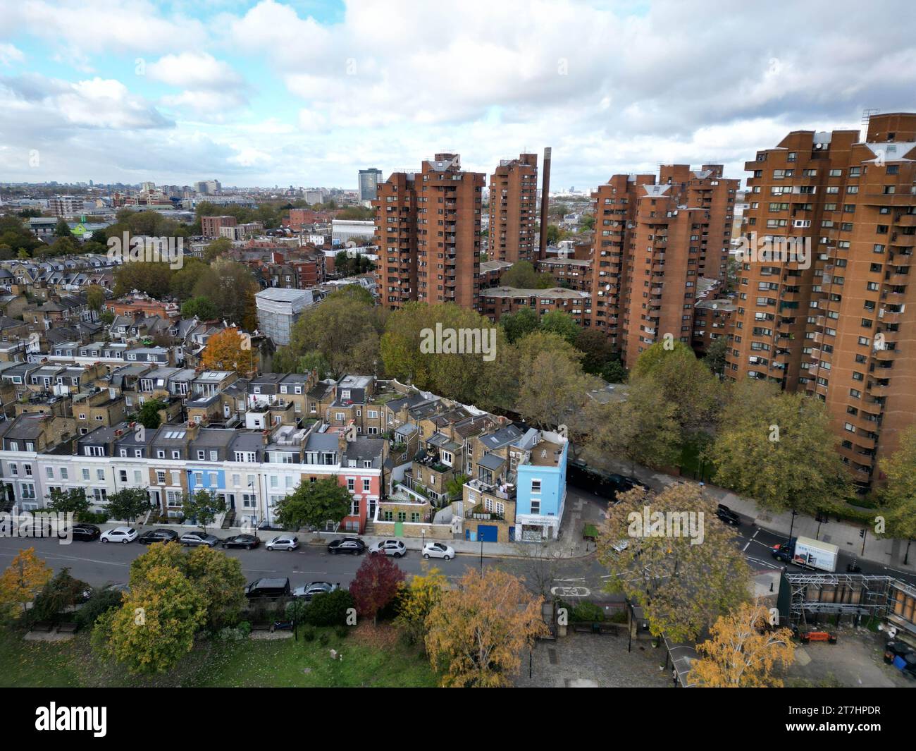 Aerial view of Cremorne Garden, London, chelsea Stock Photo - Alamy