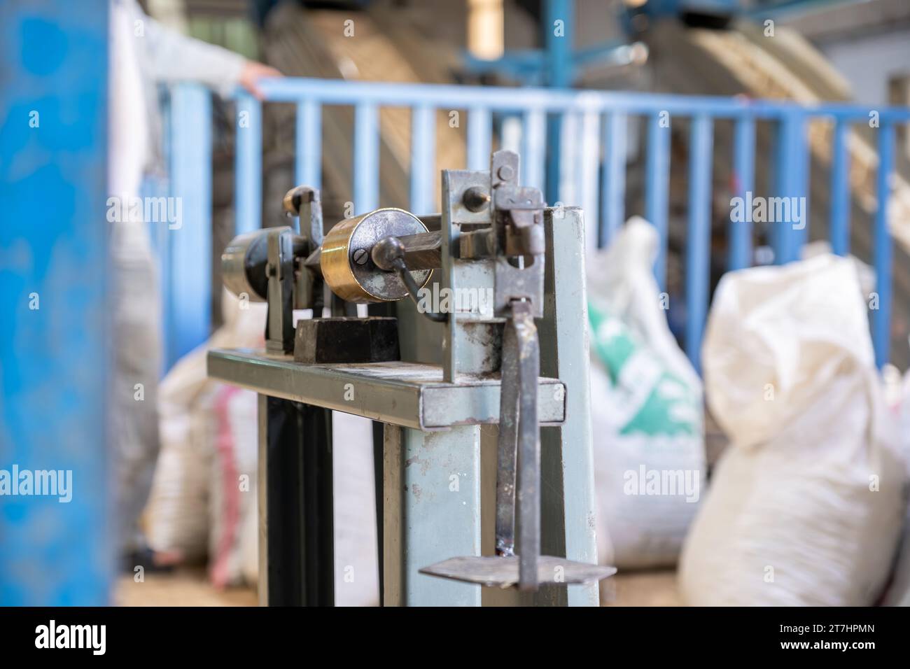 Sacks of grain weighing hi-res stock photography and images - Alamy