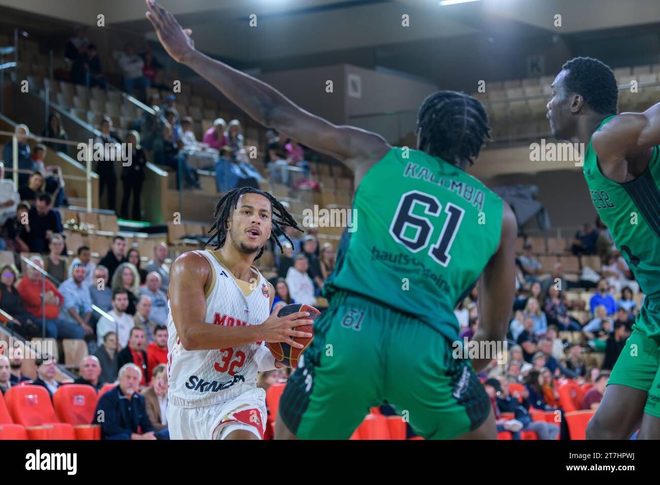 Monaco, Monaco. 12th Nov, 2023. AS Monaco player #32 Matthew Strazel ...