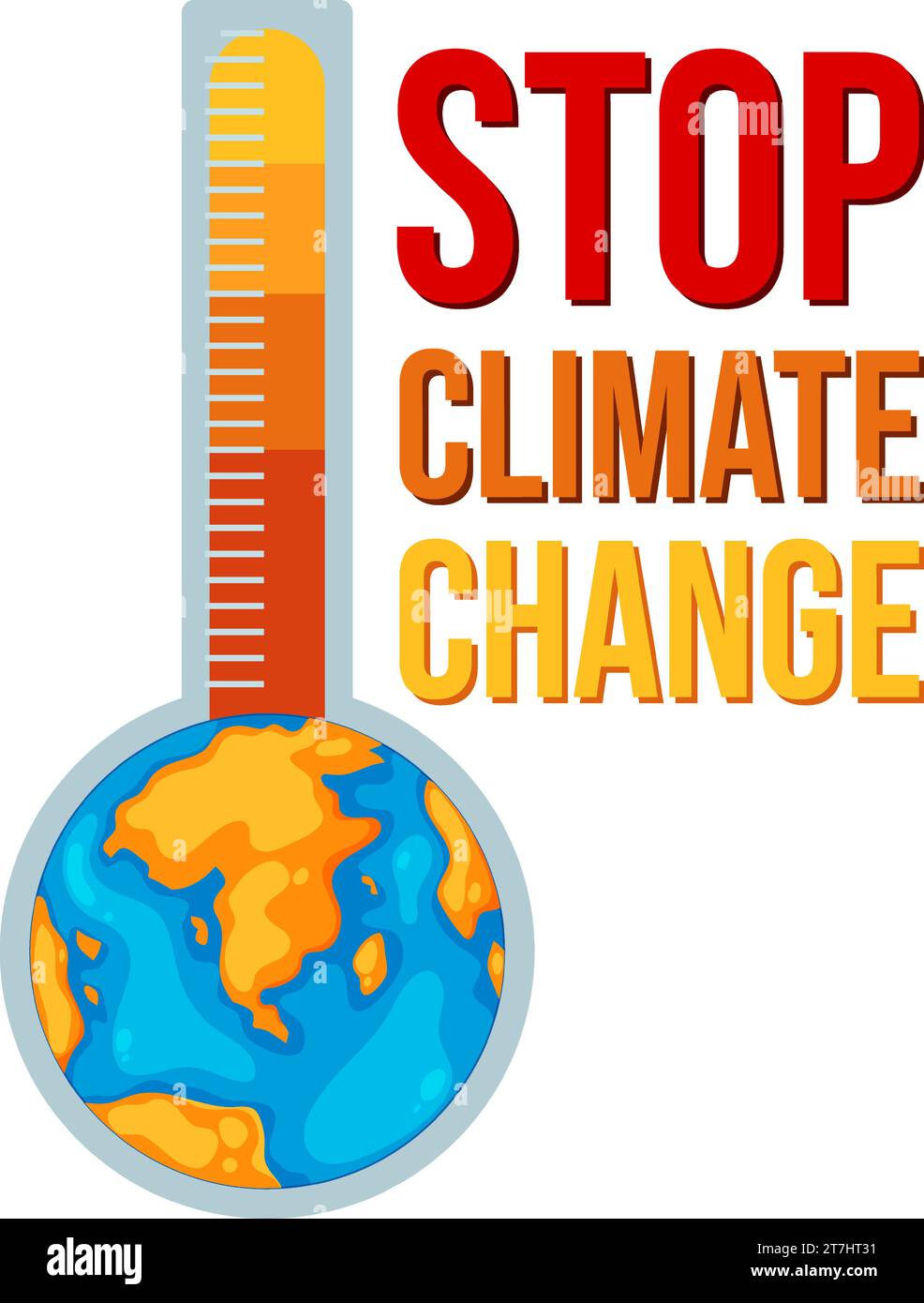 Illustration of Earth with a high thermometer scale Stock Vector Image ...