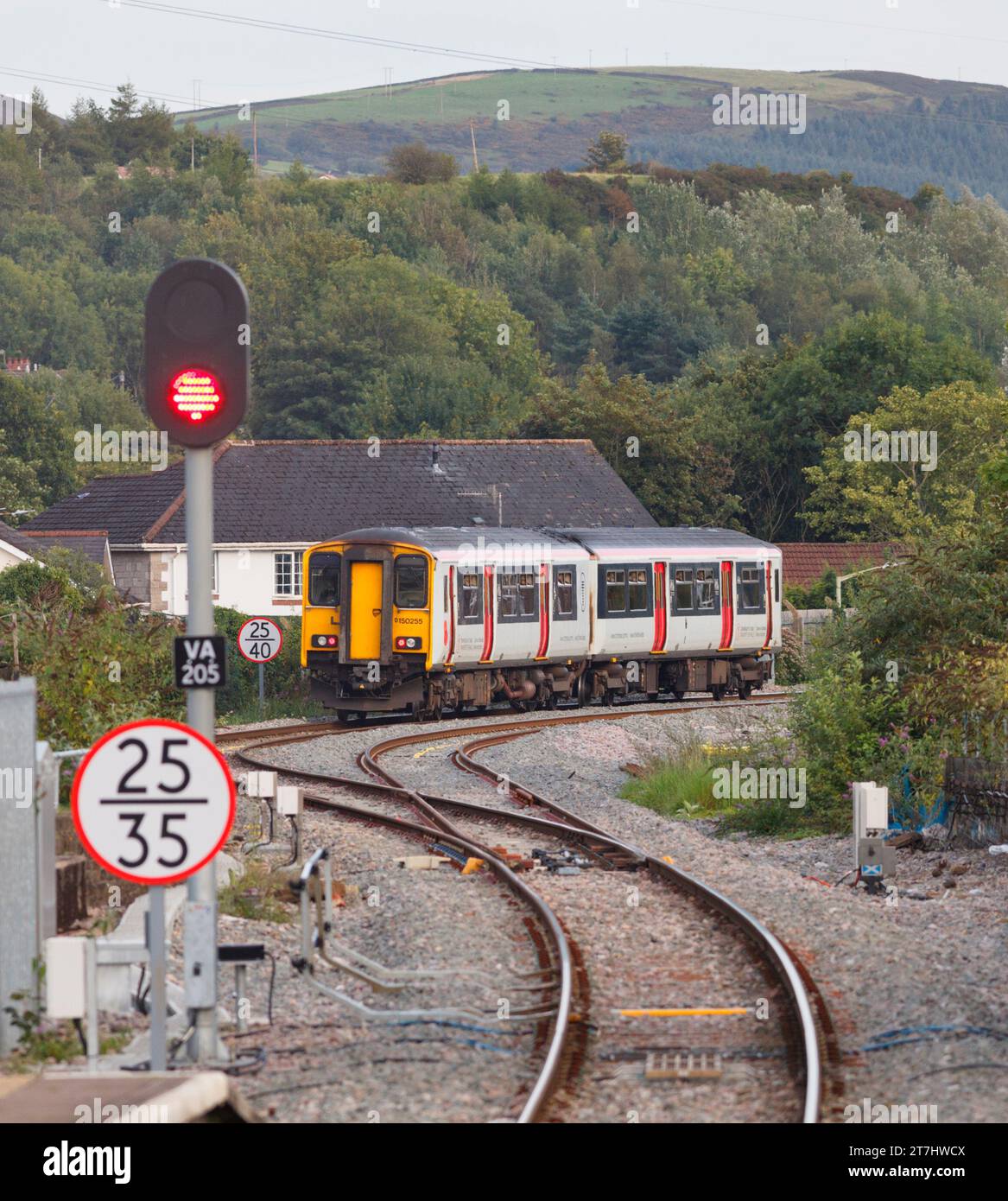Transport For Wales class 150 Diesel multiple unit train departing from ...