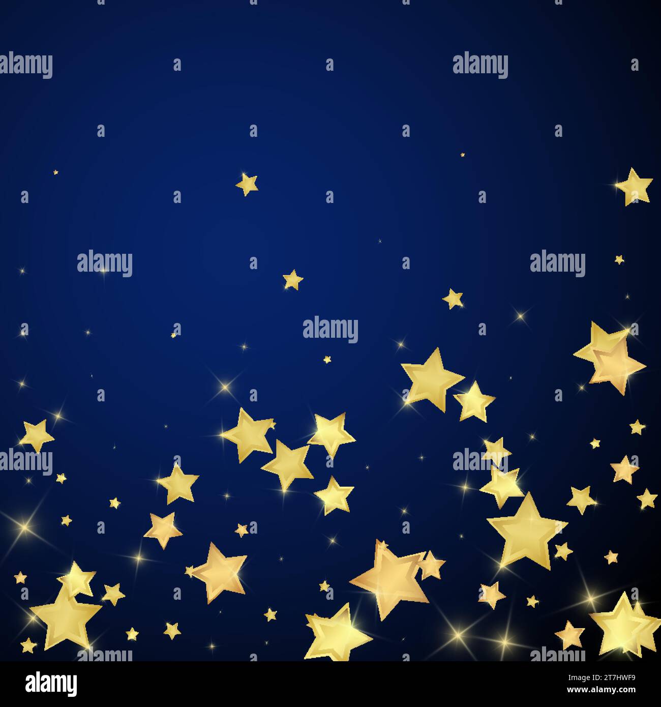 Magic stars vector overlay. Gold stars scattered around randomly ...